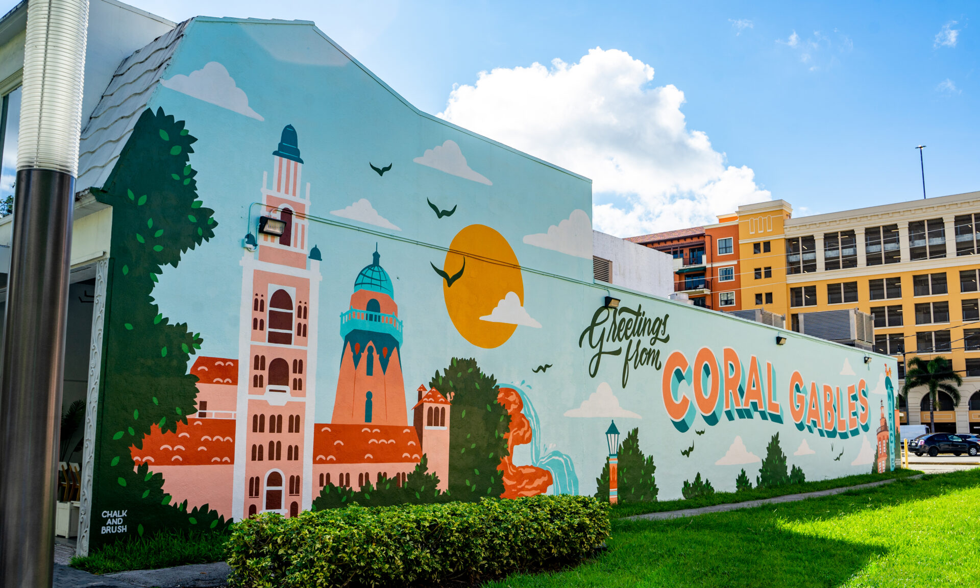 Art duo Chalk & Brush bring Downtown Coral Gables to life with colorful ...